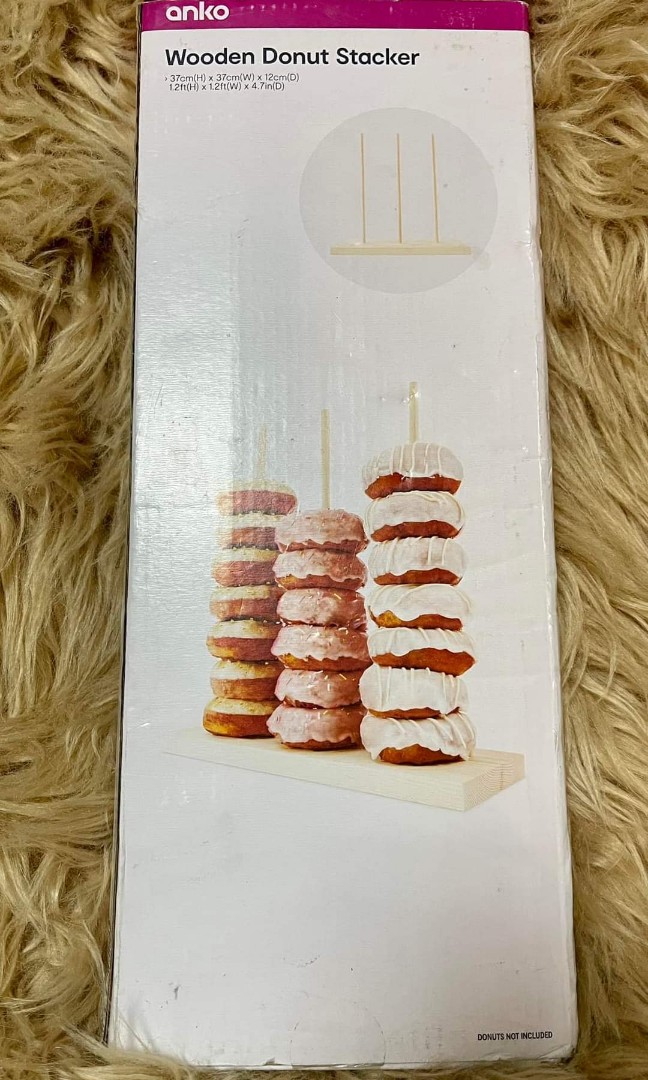Anko Wooden Donut Stacker, Furniture & Home Living, Kitchenware ...