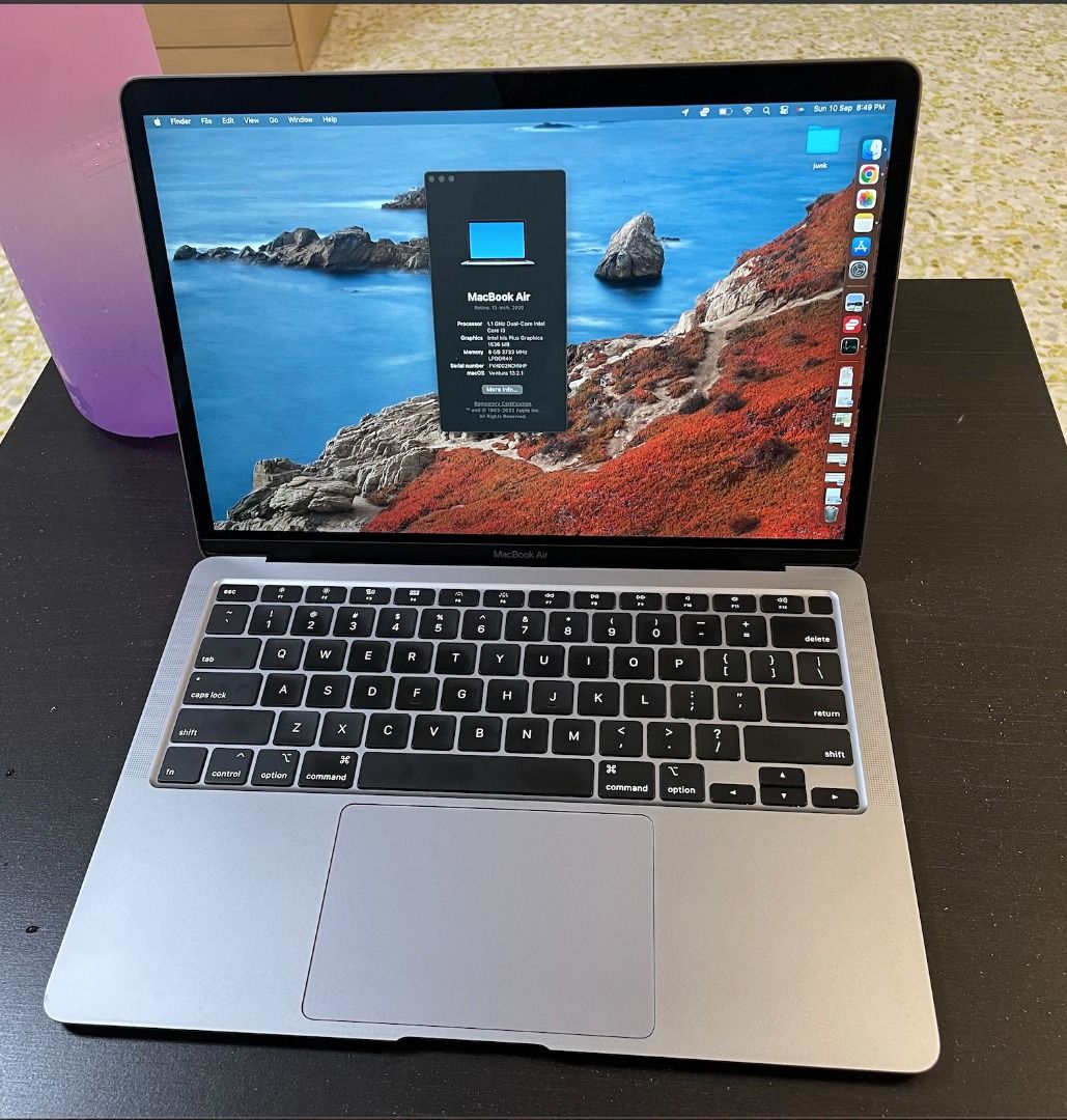 Apple Macbook Air Retina 13-inch Space Grey 26th October 2020 1.1 GHz ...
