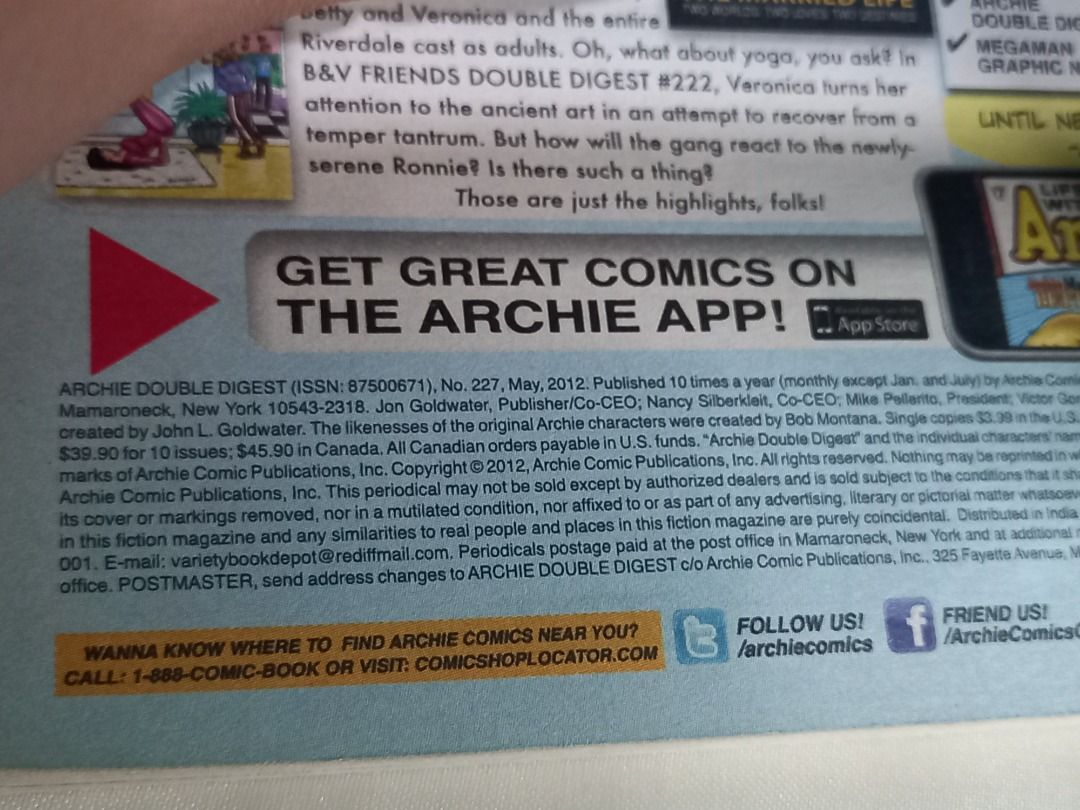 Archie's Double Digest #227 Comics May 2012, Hobbies & Toys, Books ...