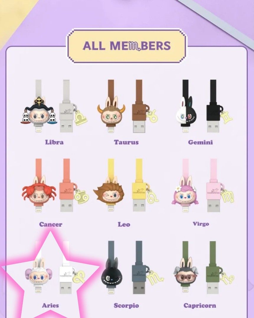 Aries - THE MONSTERS Constellation Series-Cable Blind Box (TYPE-C ...