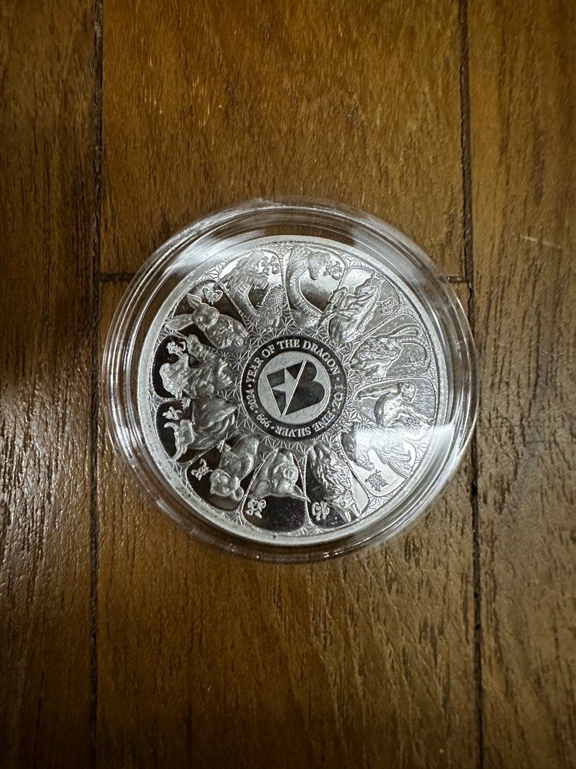 Asahi 1 oz silver year of the dragon 2024 coin, Hobbies & Toys ...