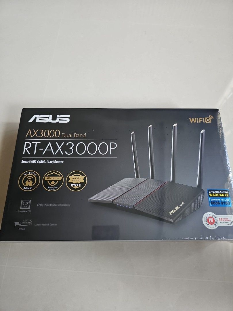 Asus RT-AX3000P Dual Band Smart WiFi 6 router, Computers & Tech, Parts ...