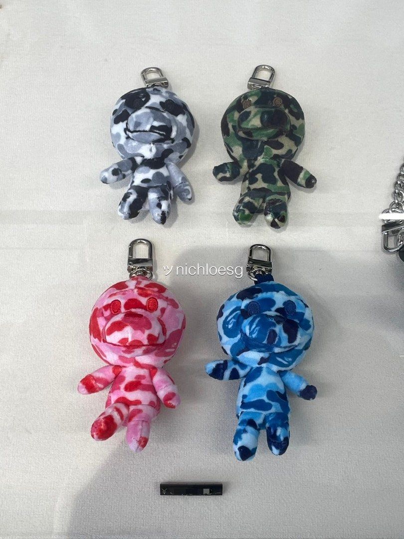 BAPE BABY MILO ABC CAMO PLUSH DOLL KEY CHAIN, Women's Fashion, Jewelry ...