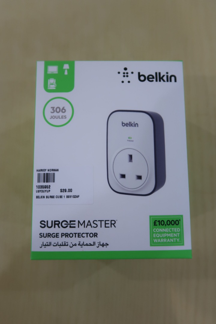 Belkin SurgeMaster SurgeCube 1 Outlet Surge Protector, TV & Home ...