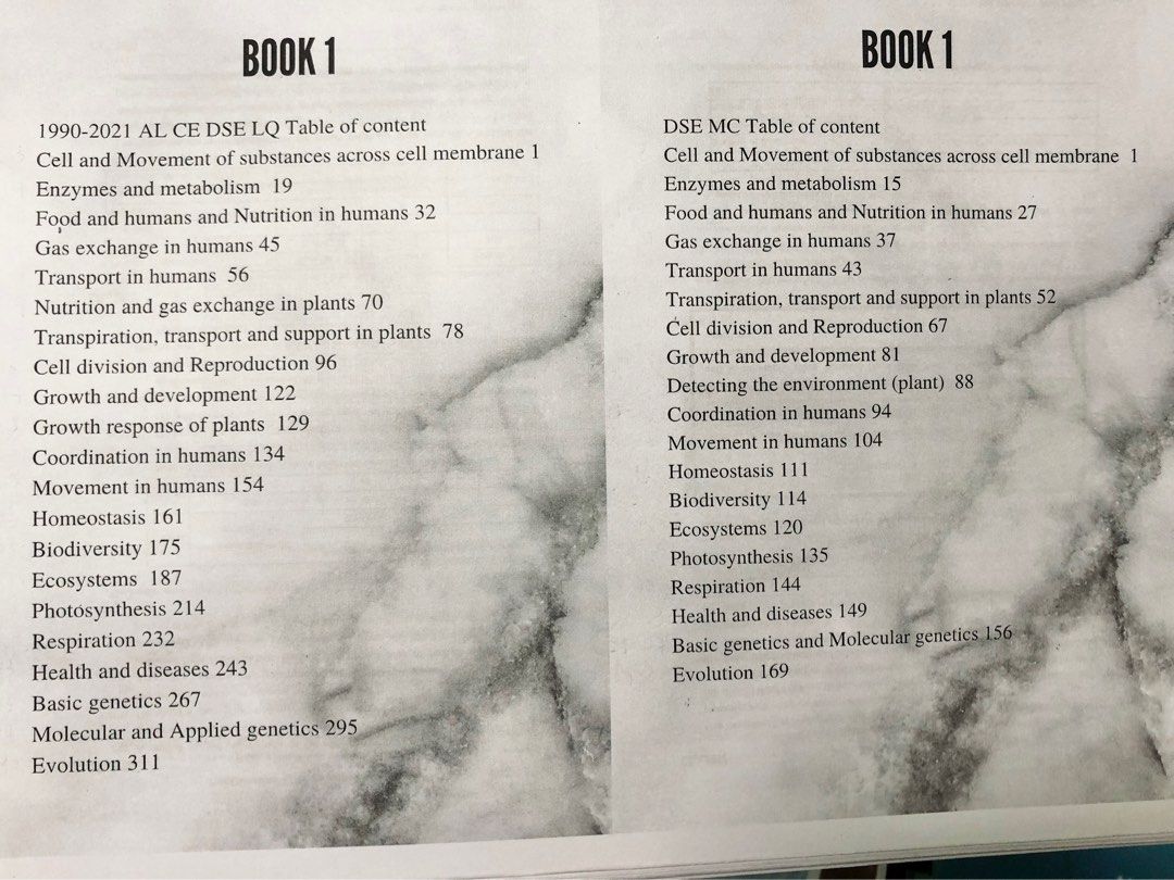 Bio dse by topic past paper歷屆試題連marking scheme, 興趣及遊戲, 書本 & 文具, 教科書 ...