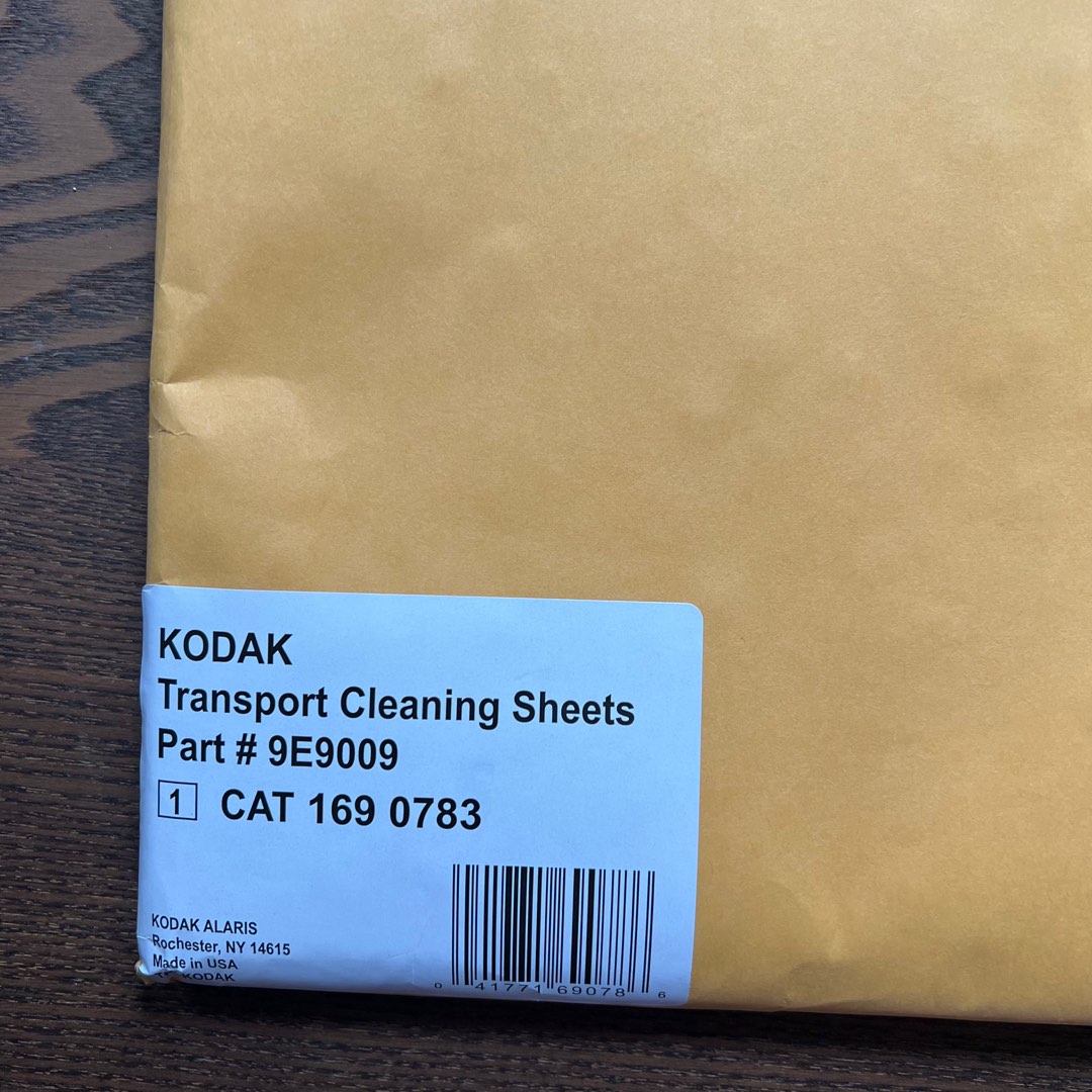 BN Kodak (Alaris) Transport Cleaning Sheets for Scanner Printer 35mm ...
