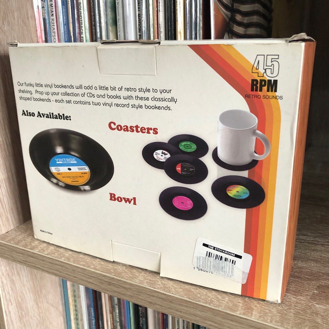 Bookholders/Bookends (45RPM Vinyl Record Design), Hobbies & Toys, Music ...