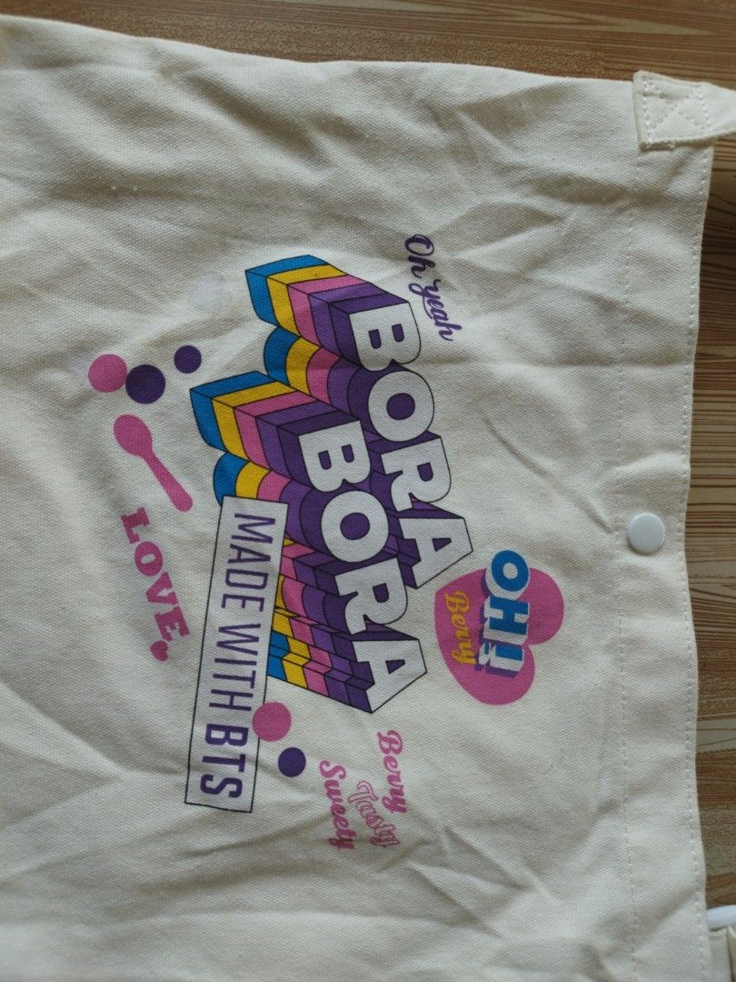 BTS Bora Bora Tote Bag X Baskin Robbins, Women's Fashion, Bags ...