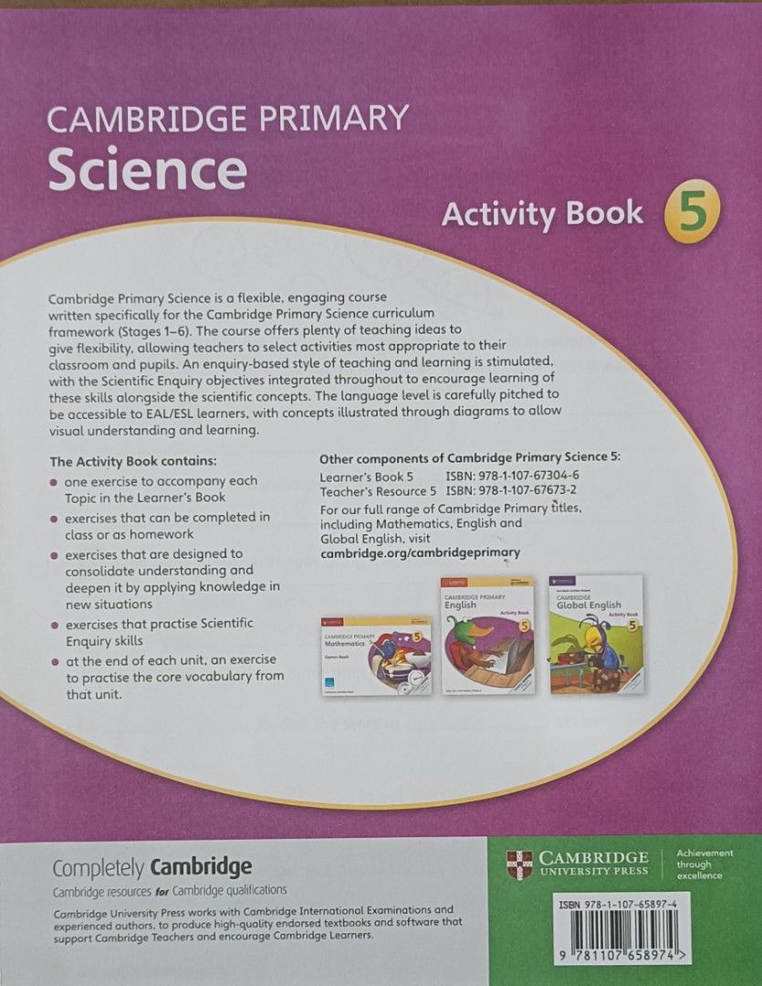Cambridge Primary Science Activity Book 5, Hobbies & Toys, Books & Magazines, Textbooks on Carousell