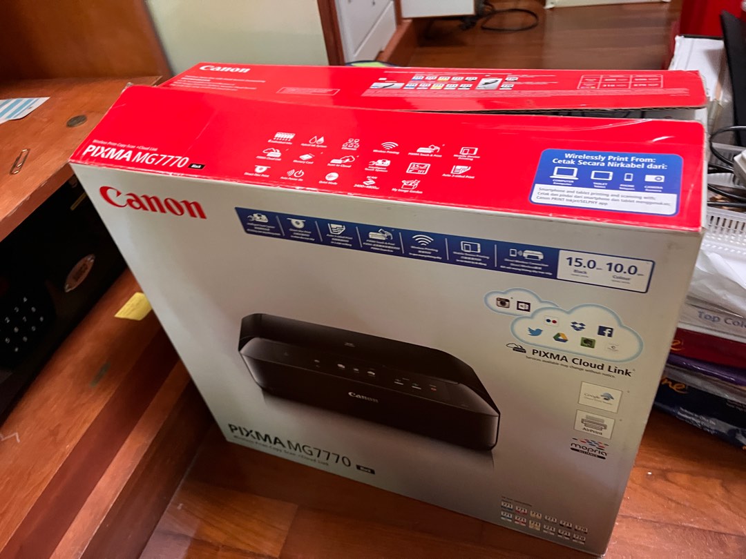 Canon Pixma MG7770 wireless color photo printer, Computers & Tech ...