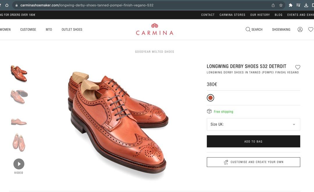 CARMINA Shoemaker (GOODYEAR WELTED SHOES) Made in Spain | ORIGINAL ...
