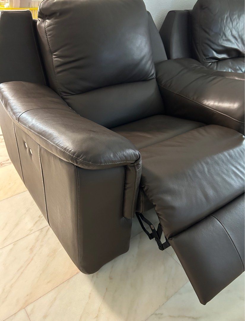 Cellini Leather Sofa, Furniture & Home Living, Furniture, Sofas on ...