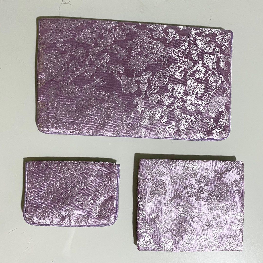 Chinese Qipao Lilac Purple Cloth Pouches, Women's Fashion, Bags ...
