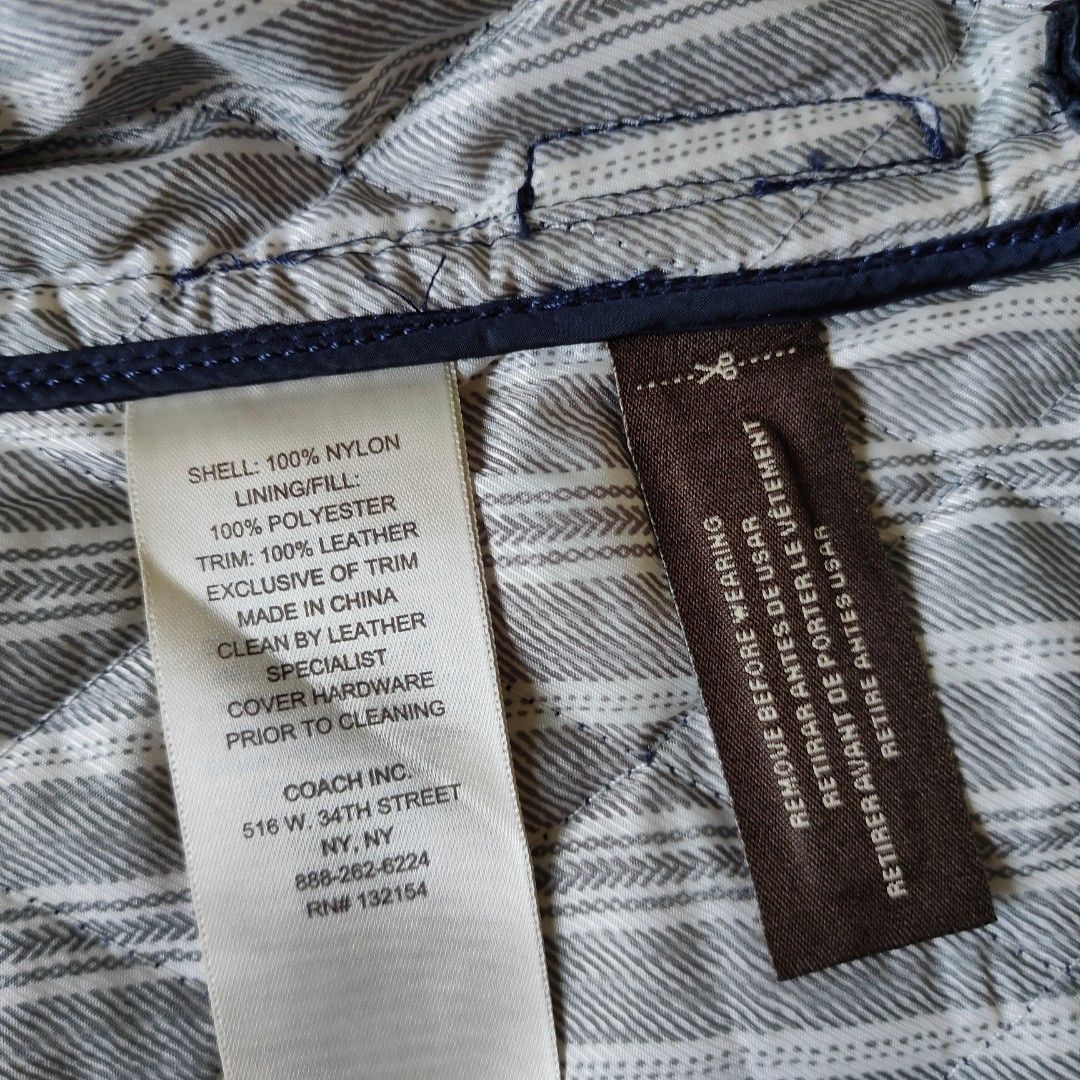 COACH CLASSIC | Legacy Quilted Unlined Jacket, Luxury, Apparel on Carousell