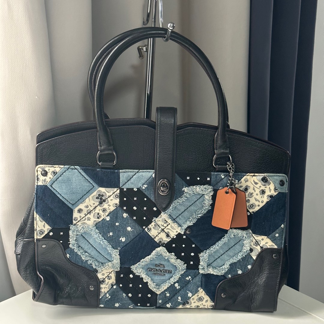 Coach denim handbag, Luxury, Bags & Wallets on Carousell