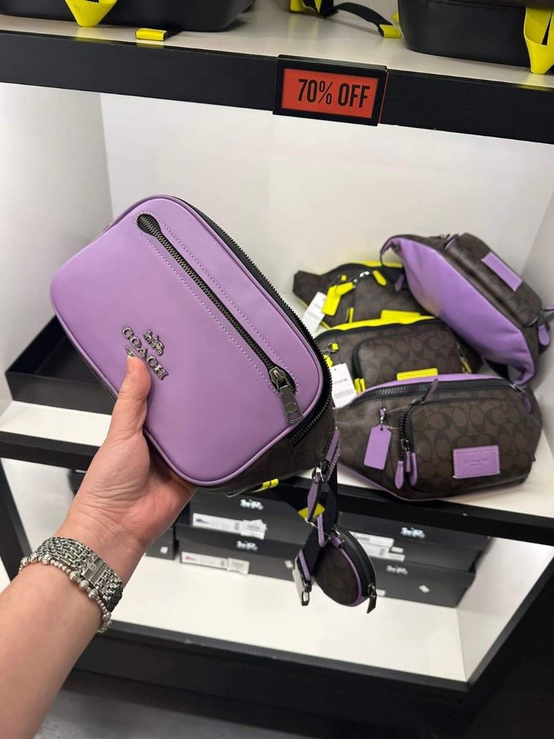 COACH ELIAS BELT BAG IN COLORBLOCK SIGNATURE CANVAS CL433, Luxury, Bags ...