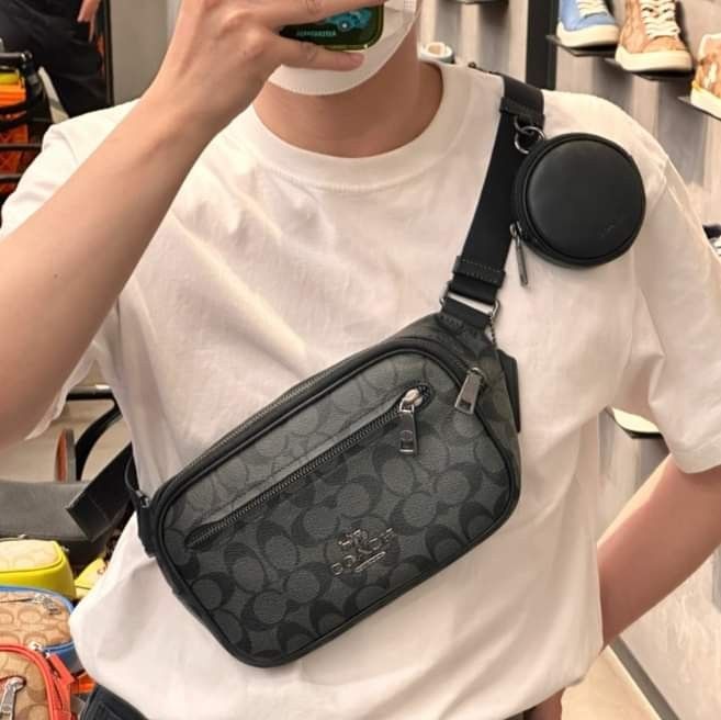 COACH ELIAS BELT BAG IN COLORBLOCK SIGNATURE CANVAS CL433, Luxury, Bags ...