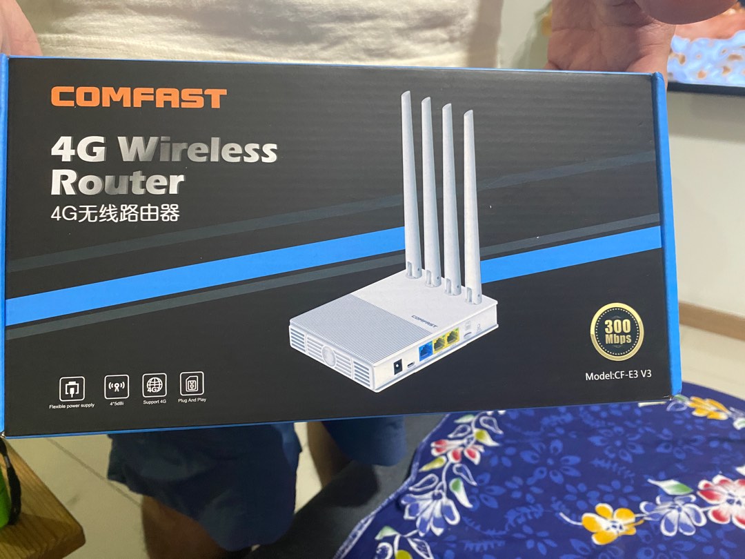 COMFAST 4G LTE Wireless SIM Card Router / USB Power Interface High Gain ...