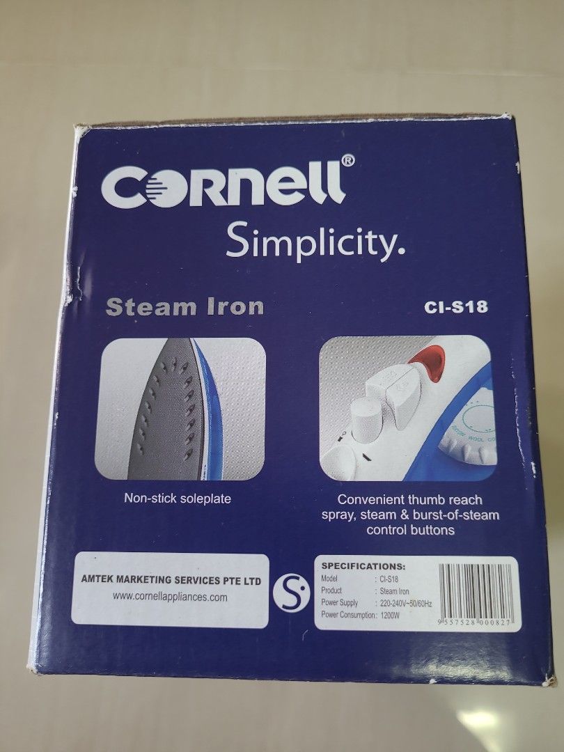 Cornell Steam Iron, TV & Home Appliances, Irons & Steamers on Carousell