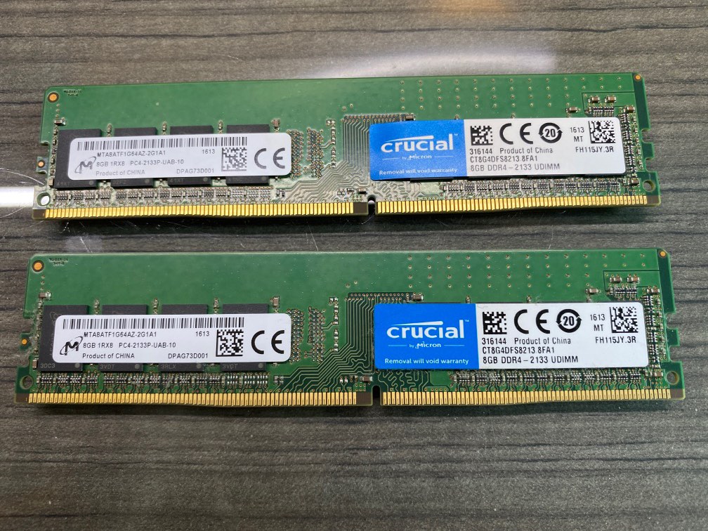 Crucial DDR4-2133 8GB x 2 UDIMM for desktop PC, Computers & Tech, Parts ...