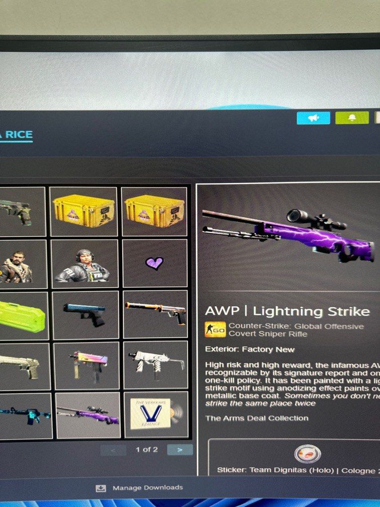 awp lightning strike case