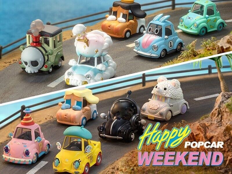 (Set of 4 - Dimoo, Puckey, instinctoy, Skullpanda) Happy weekend popcar ...