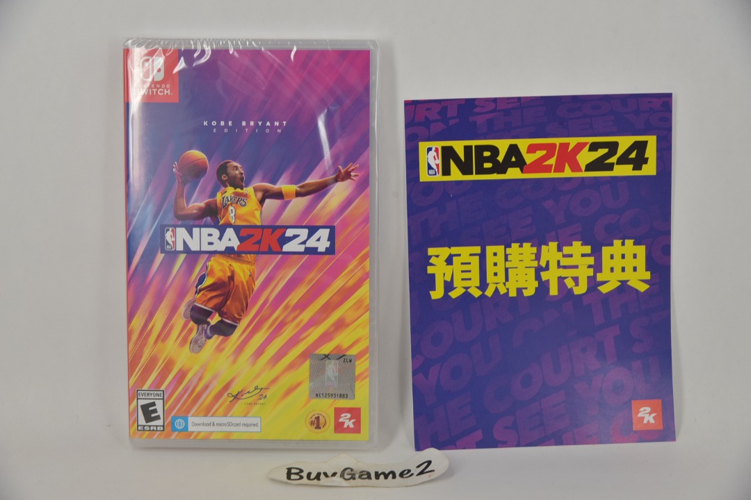(全新送DLC) Switch NBA 2K24 NBA2K24 美式籃球 2024 (美版/ 歐版, 中文/ 英文) - Kobe ...