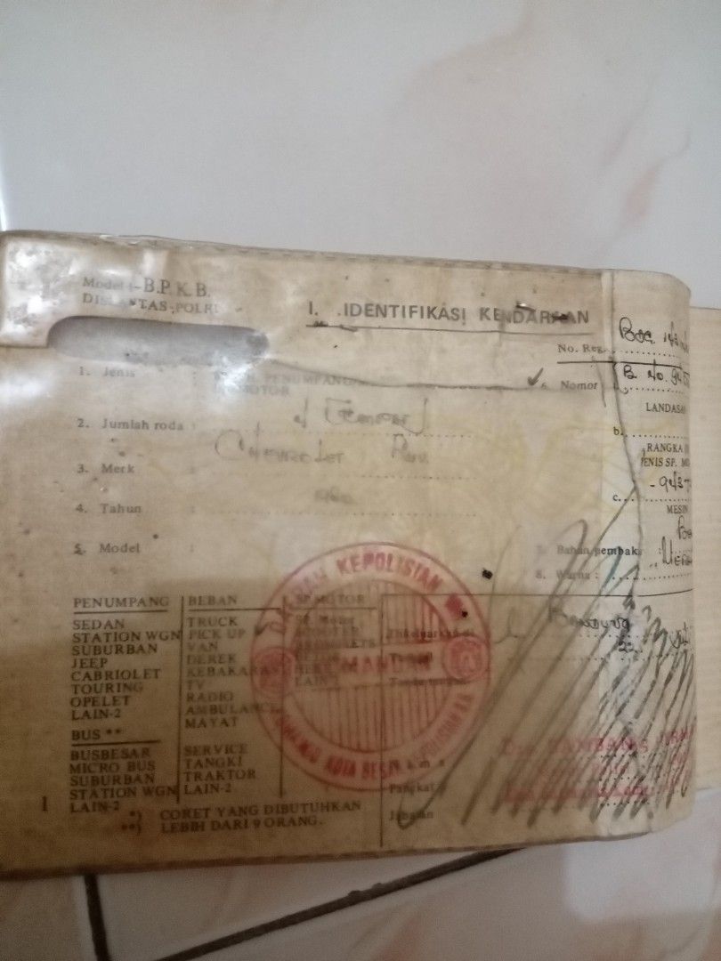 Dokumen chevrolet stwg bensin 1980, Barang Yang Dicari di Carousell