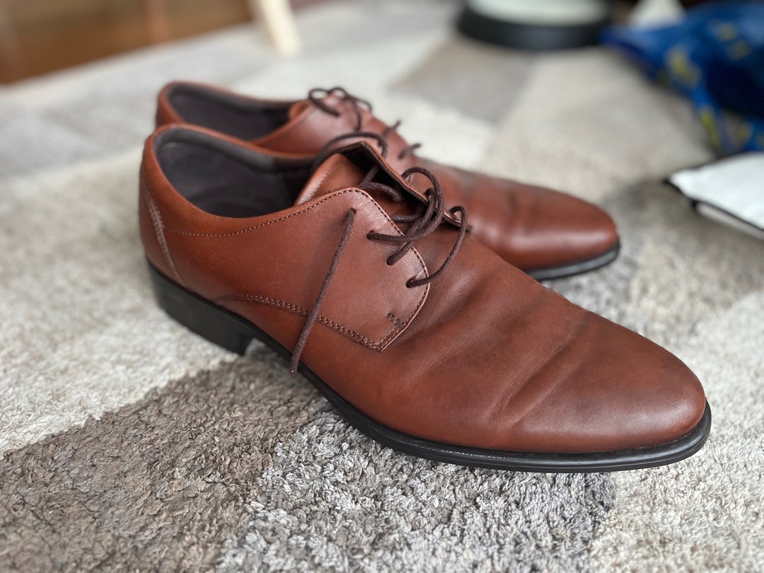 Ecco Brown Formal Shoes Size EU 46, Men's Fashion, Footwear, Dress Shoes on Carousell