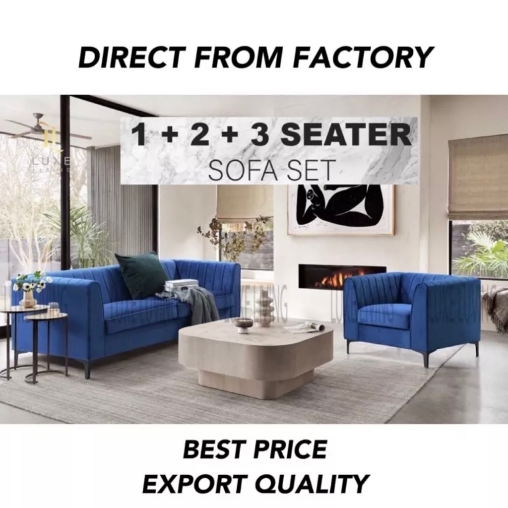 Eleanor Sofa Set 1/2/3 Seater, Furniture & Home Living, Furniture ...