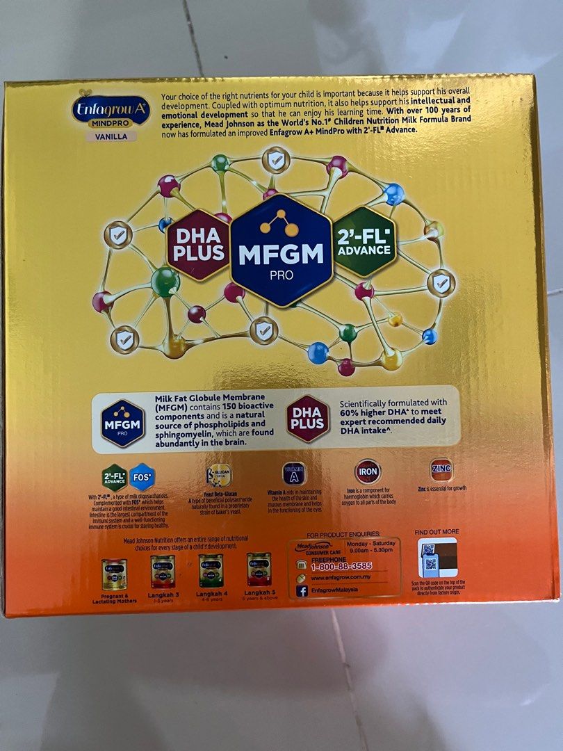 Enfagrow A+, 1-3 years old (580g x 4) Exp: 02/25, Babies & Kids, Nursing & Feeding, Weaning ...