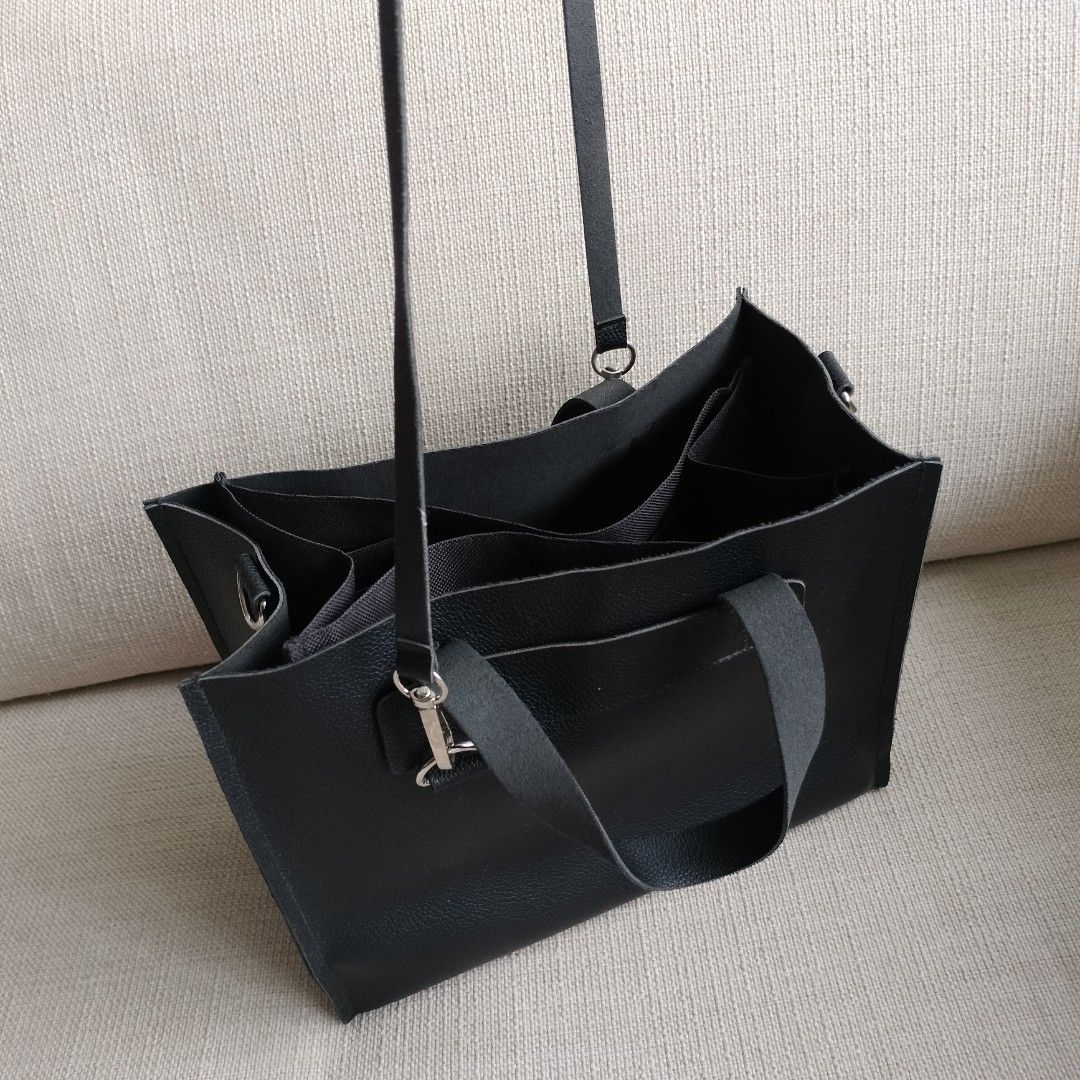 Fashion Semi Leather Tote Bag, Women's Fashion, Bags & Wallets, Tote ...