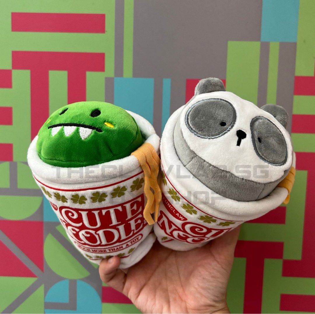 Fun claw cute Nissin cup noodles animal Dino green dinosaur / panda ...