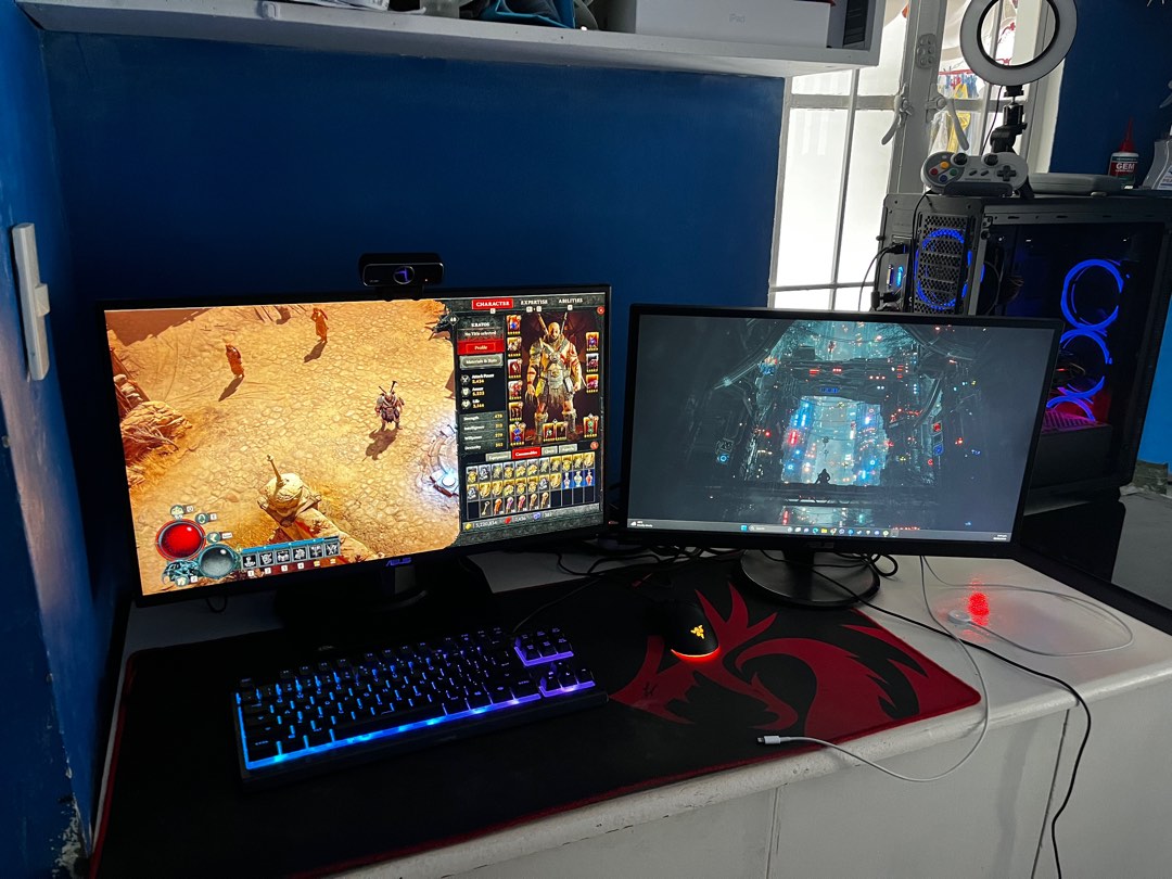 Gaming PC + 2 monitors, Computers & Tech, Desktops on Carousell