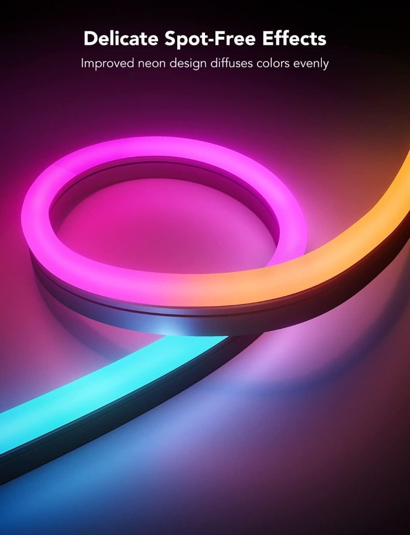 Govee Outdoor Neon Rope Lights, 32.8ft RGBIC IP67 Waterproof Halloween ...