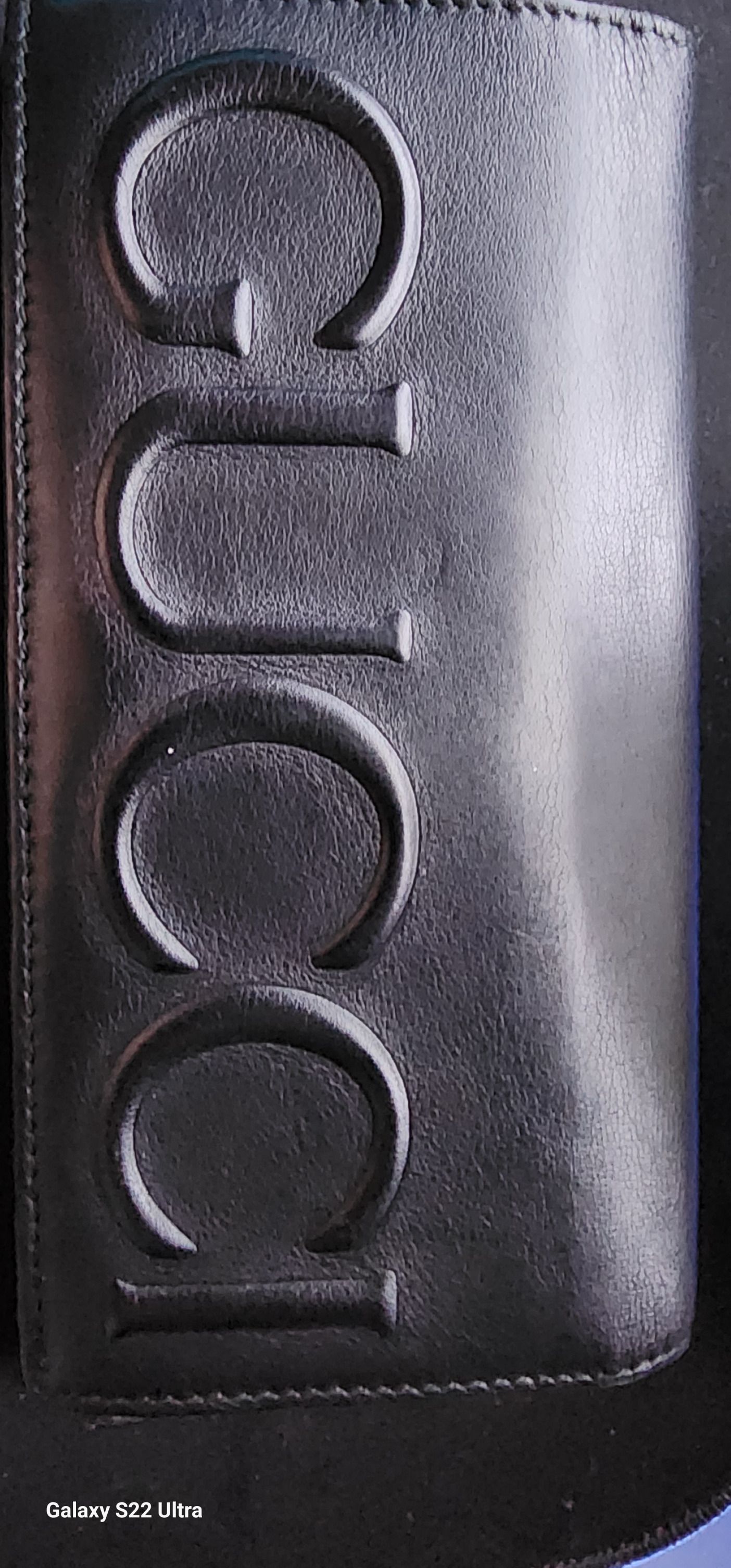 Gucci Embossed logo long wallet., Luxury, Bags & Wallets on Carousell