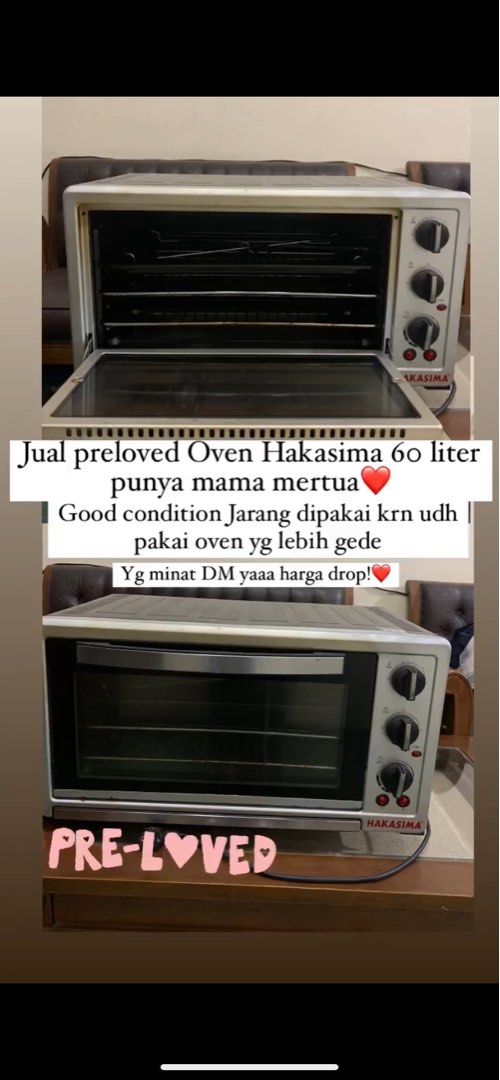 HAKASIMA oven 60 liter, Kitchen & Appliances di Carousell