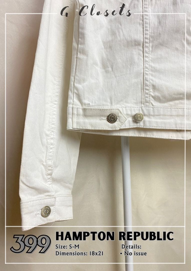 Hampton Republic White Denim jacket, Women's Fashion, Coats, Jackets ...