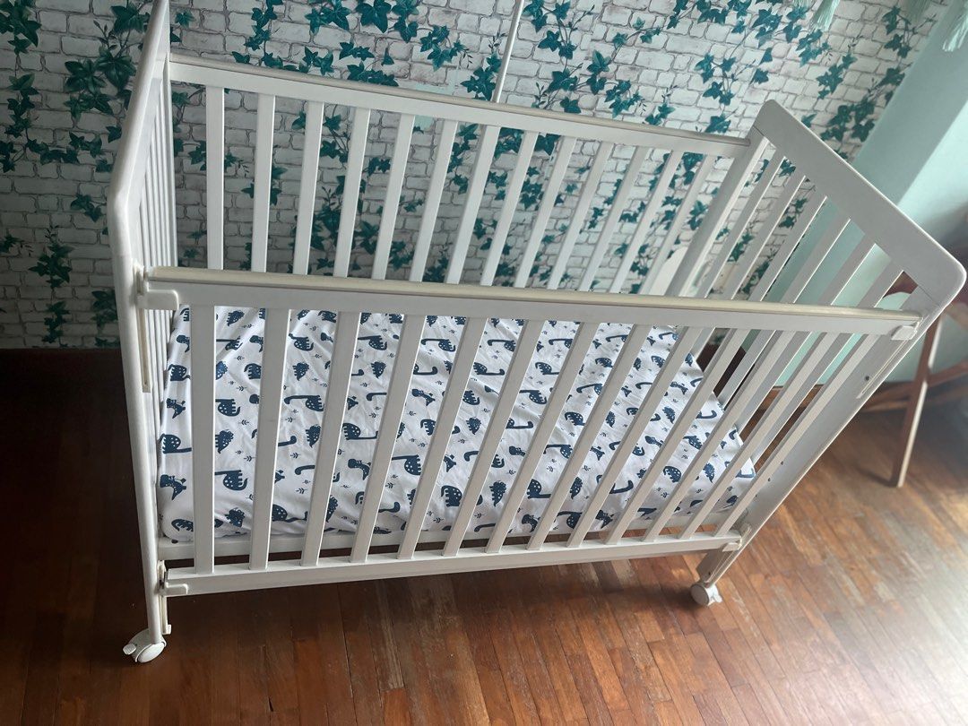 Happy Cot Happy Wonder+ 5-in-1 Convertible Baby Cot Bundle Set, Babies ...