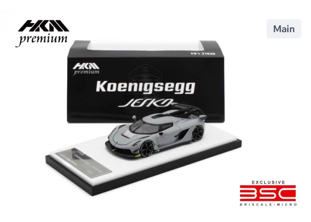 HKM Koenigsegg Jesko Absolut Grey with Carbon Fibers - MINI GT, Hobbies ...