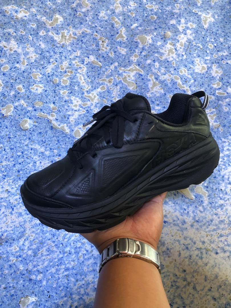 Hoka One Bondi Leather Womens Running Shoes(6.5 US), Women's Fashion ...