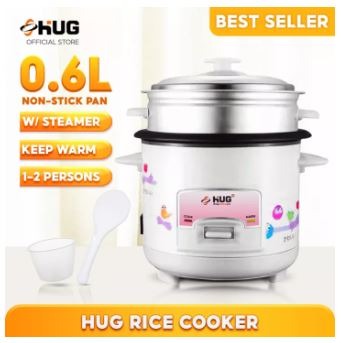 HUG 0.6 Liter Rice Cooker with Steamer - RC-101Z, TV & Home Appliances ...