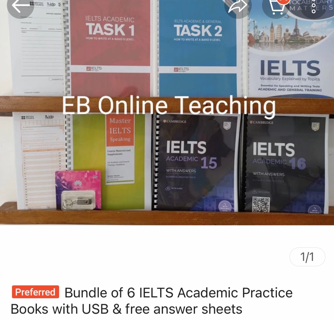 IELTS Bundle reviewer with USB and Free answer sheets, Hobbies & Toys ...