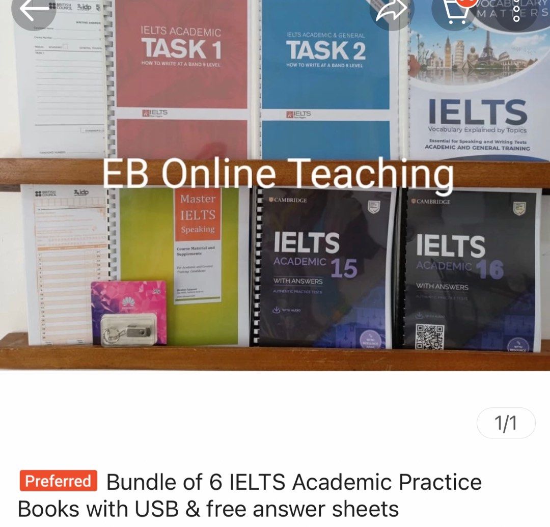 IELTS Bundle reviewer with USB and Free answer sheets, Hobbies & Toys ...