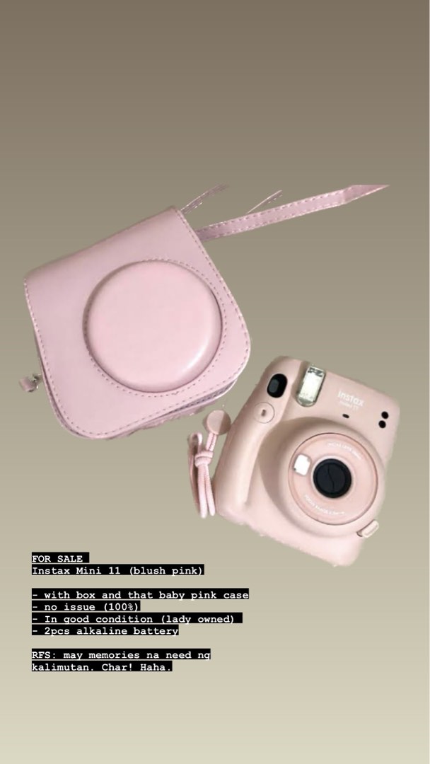 Instax Mini 11 - Blush Pink, Photography, Cameras on Carousell