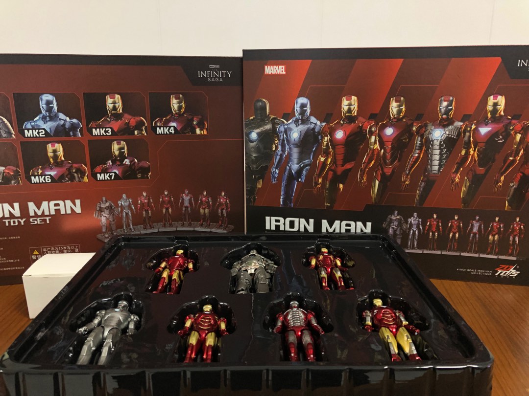 Iron Man 4 inch size display set (MK1-7), Hobbies & Toys, Toys & Games ...