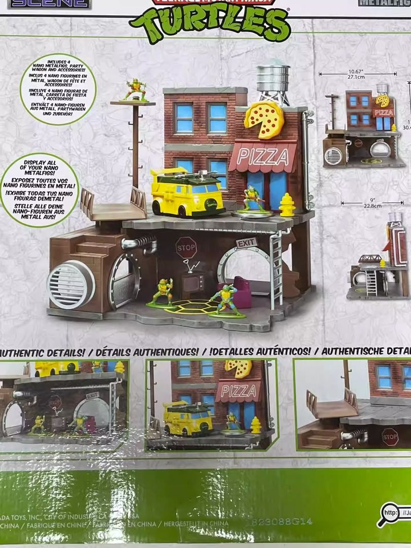 JADA TEENAGE MUTANT NINA TURTLES LAIR NANO SCENE DIE-CAST 34679 ...