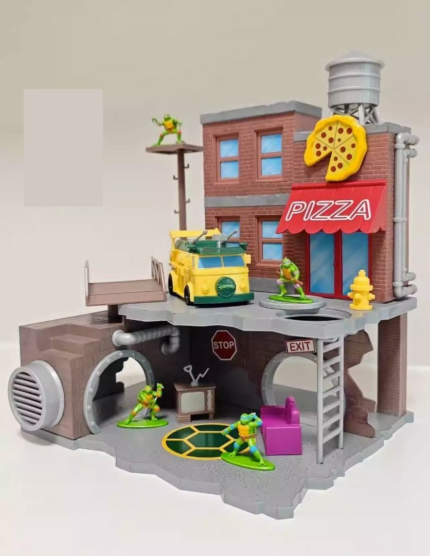 JADA TEENAGE MUTANT NINA TURTLES LAIR NANO SCENE DIE-CAST 34679 ...