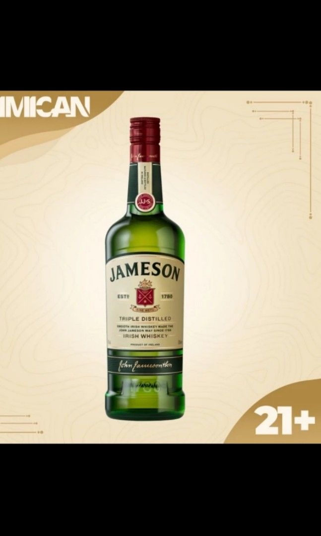 Jameson irish whisky 1L, Makanan & Minuman, Minuman Tidak Beralkohol di ...