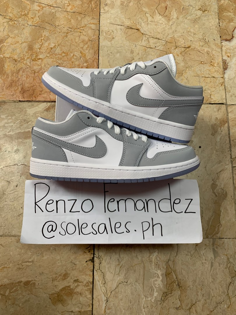 Jordan 1 low wolf gray, Women's Fashion, Footwear, Sneakers on Carousell